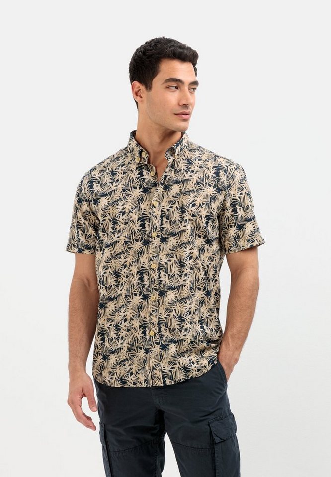 Camel Active Kurzarmhemd Mit Allover Print Button Down Allover