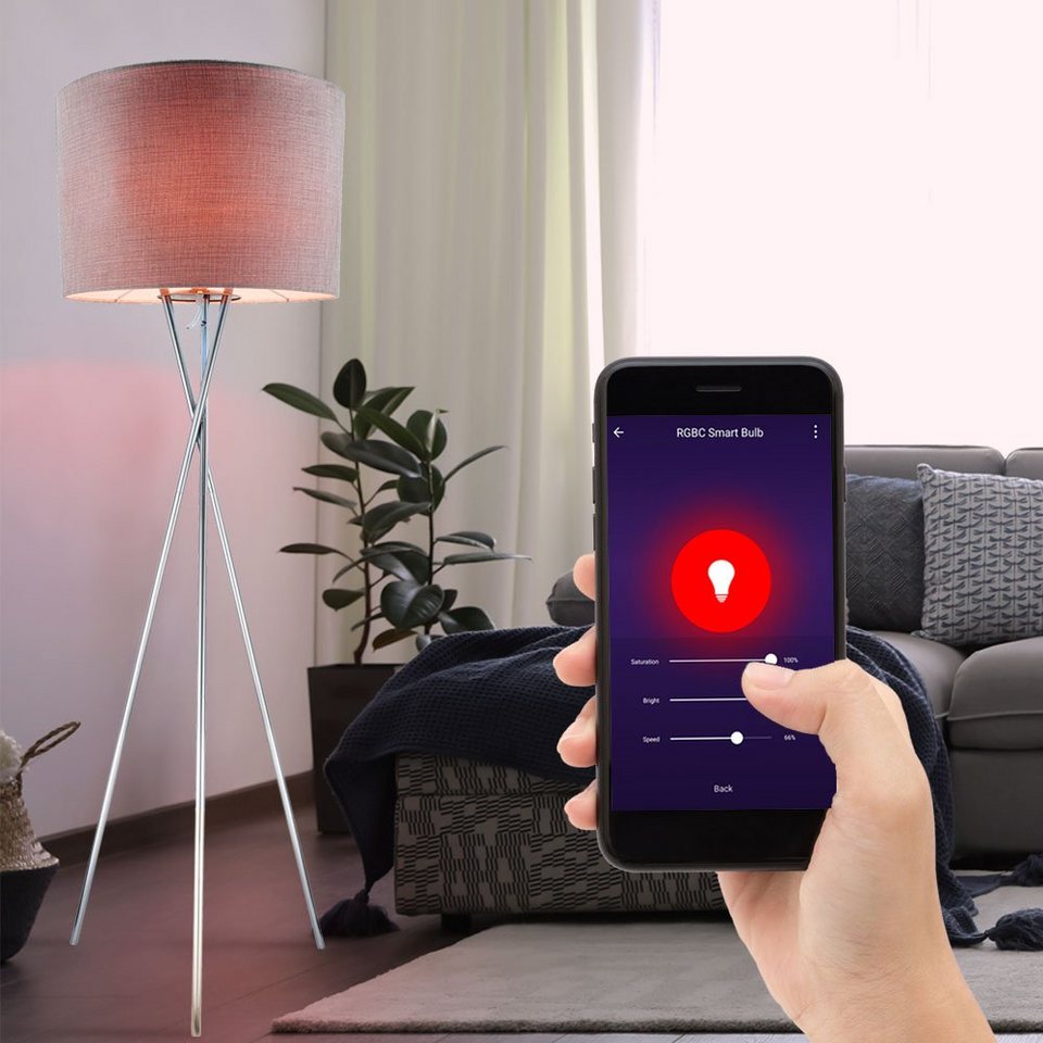 Etc Shop Led Stehlampe Smart Stativ Steh Leuchte 3 Bein Strahler