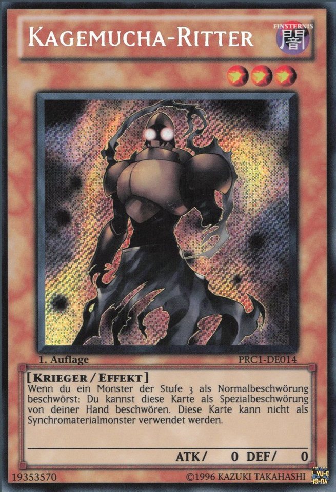Recollectibles Sammelkarte Yugioh Karte Kagemucha Ritter Deutsch Yu Gi