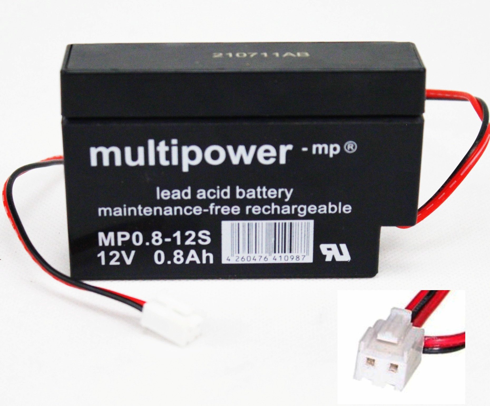 Multipower Multipower Blei-Akku MP0,8-12 JST - Buchse Bleiakkus