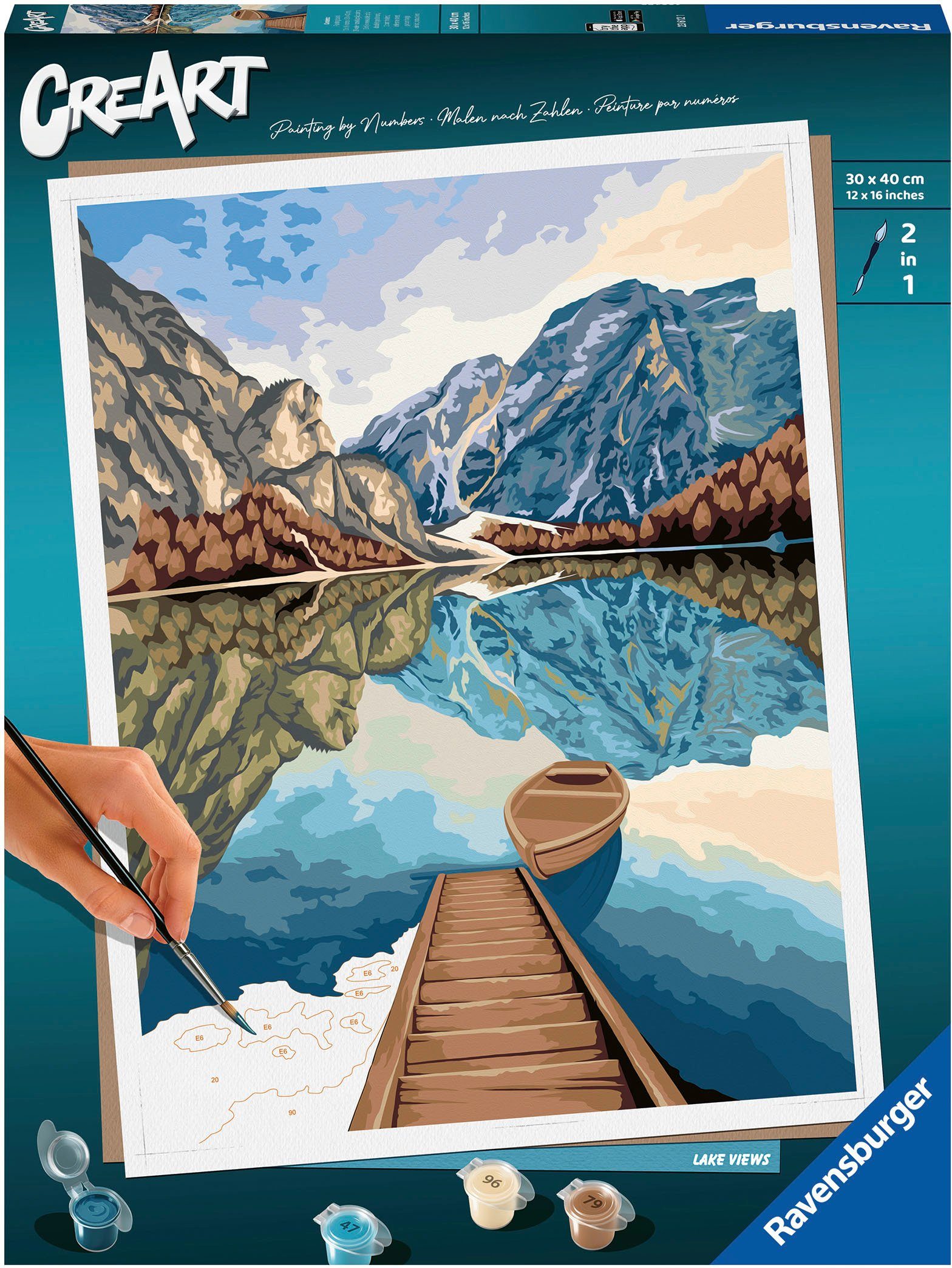 Ravensburger Malen nach Zahlen CreArt, Lake Views, Made in Europe; FSC® - schützt Wald ...