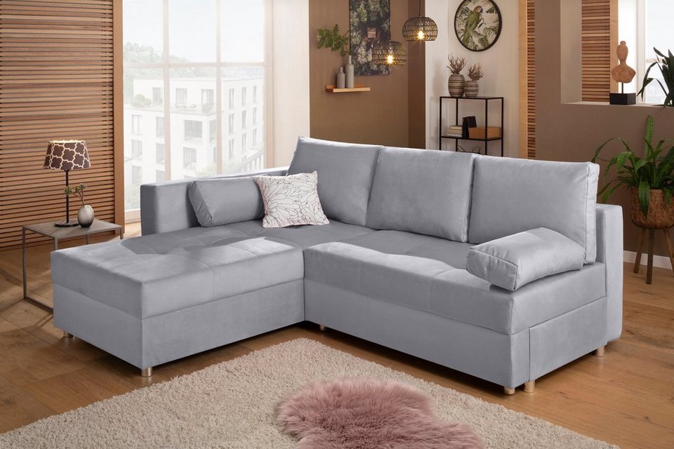 Home Affaire Ecksofa Italia L Form Mit Bettfunktion Und Bettkasten