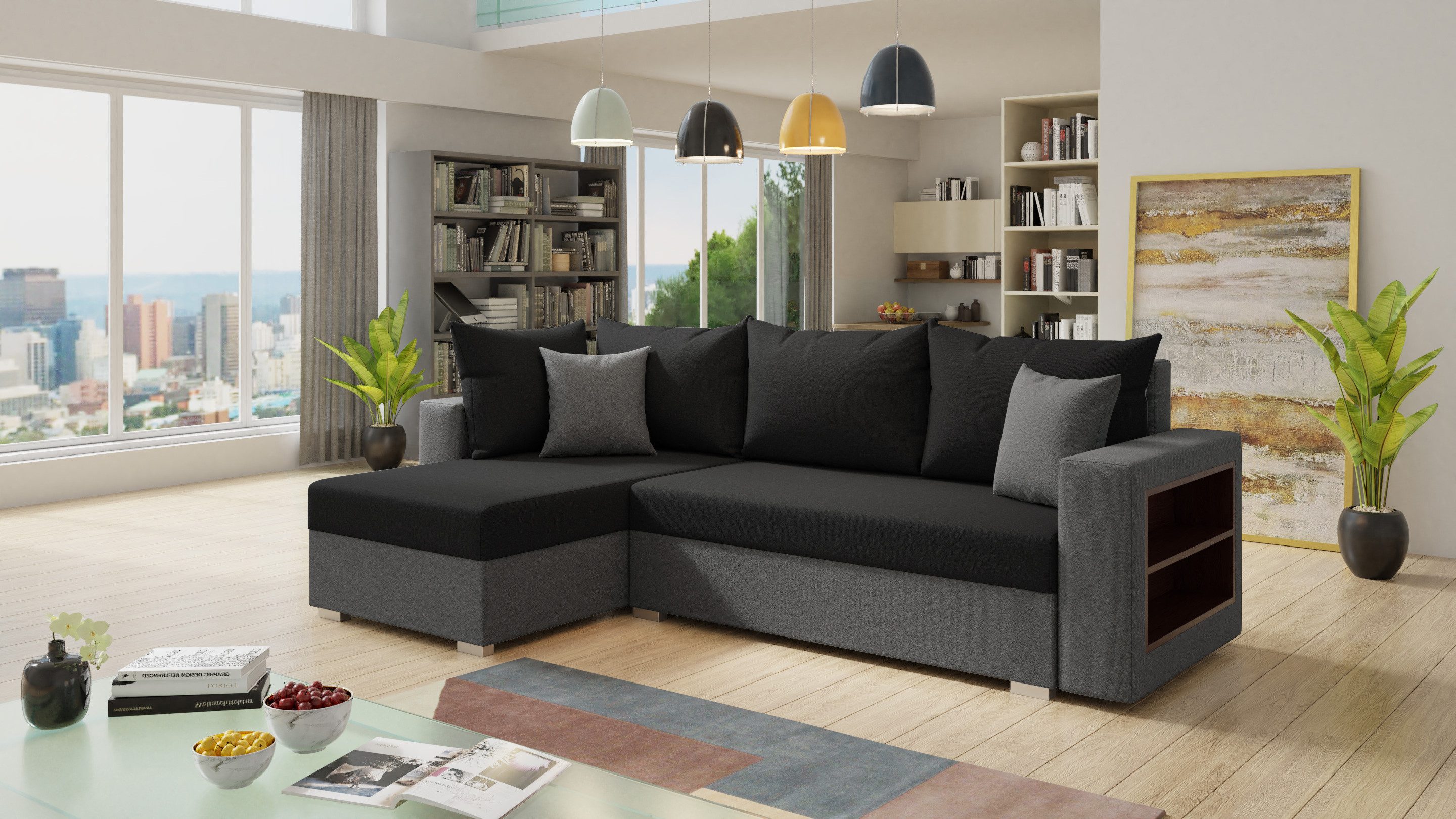 Sofnet Ecksofa Lord, mit Schlaffunktion und Bettkasten, L-Form Couch ...