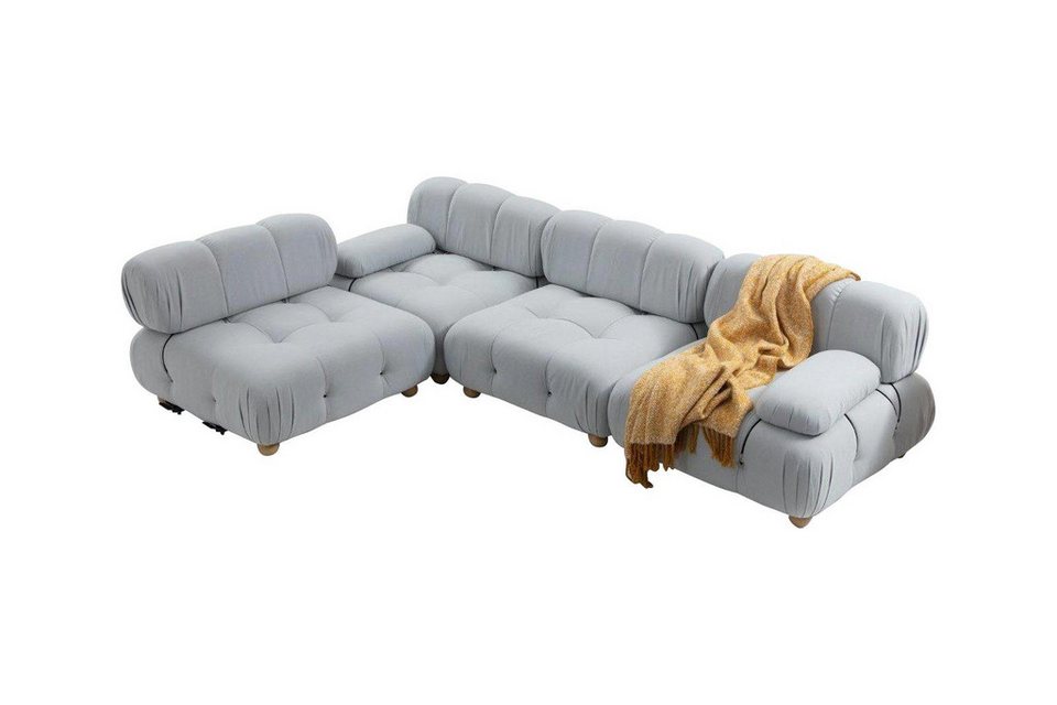 Jvmoebel Ecksofa Wohnzimmer Ecksofa Sofa Stoff Sofas Eck Grau Modern