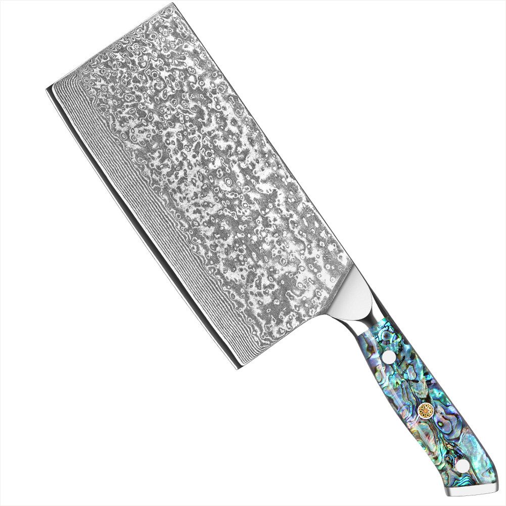 KingLux Hackmesser Damast Hackmesser Küchenmesser 17.6 cm Fleischmesser ...