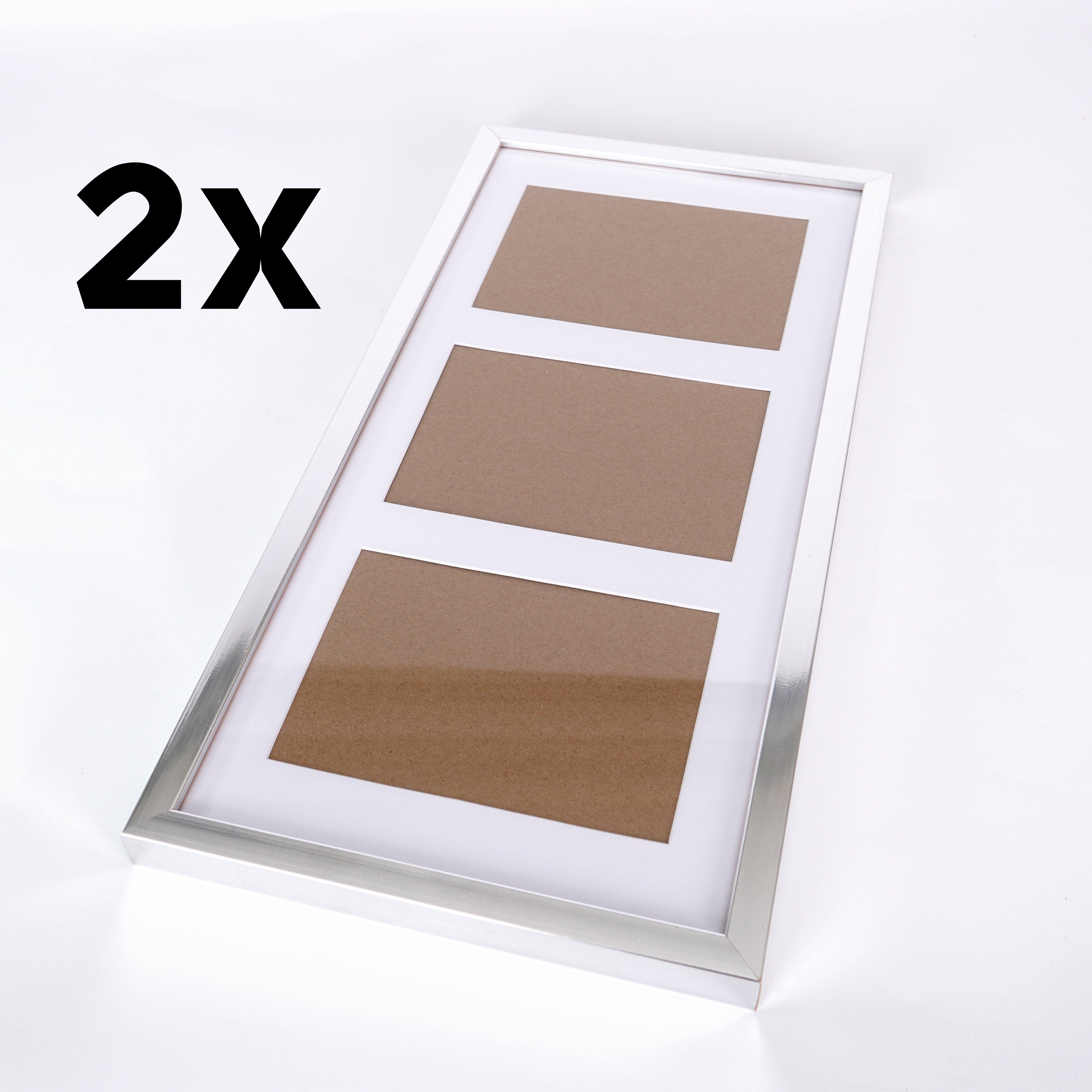 queence Einzelrahmen 2er-Set Silber Kunststoffrahmen - Poster/Puzzlerahmen, (2 St ...