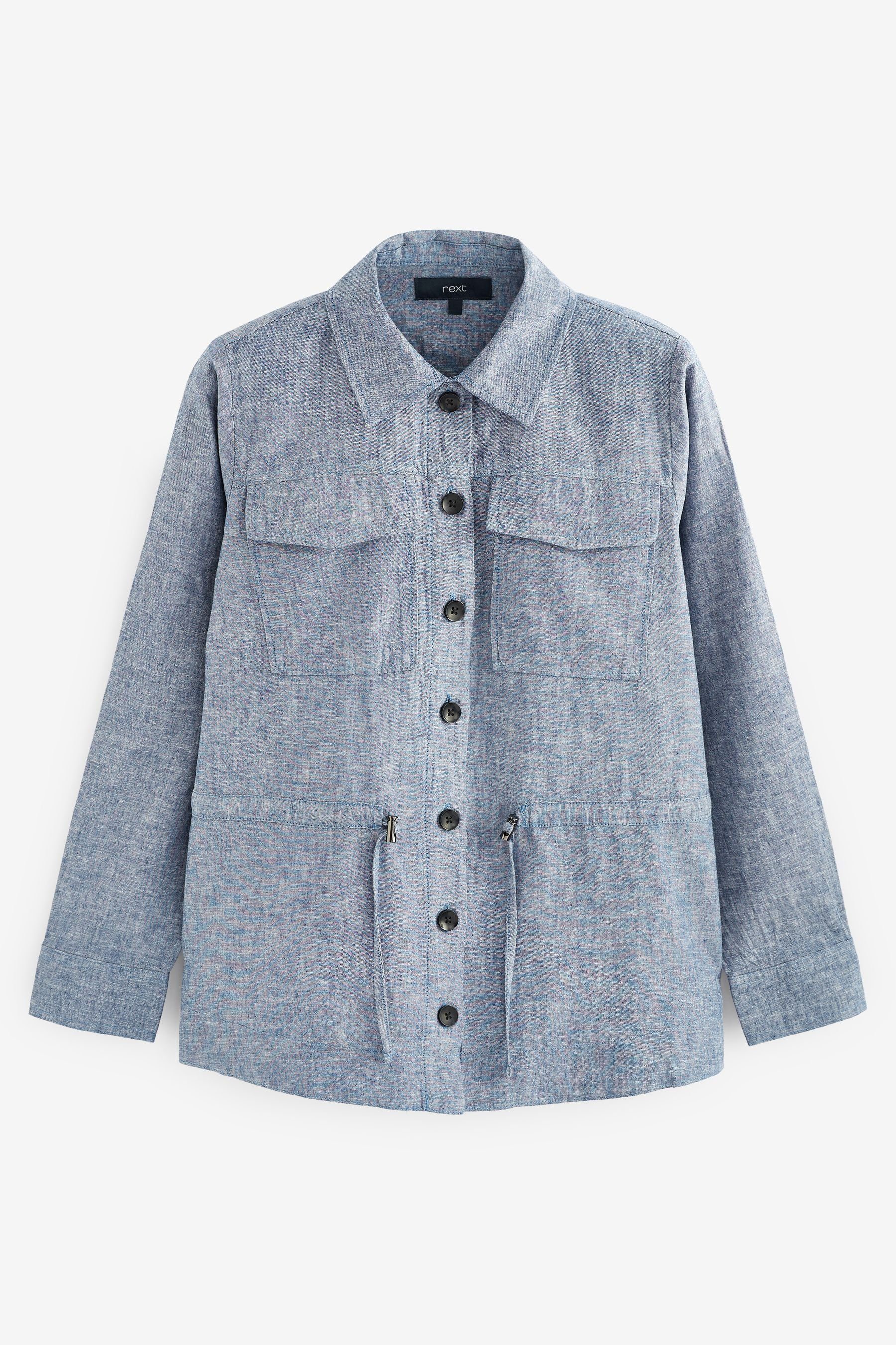 Next Blusenjacke Hemdjacke Aus Leinenmischung Mit Knöpfen 1 St