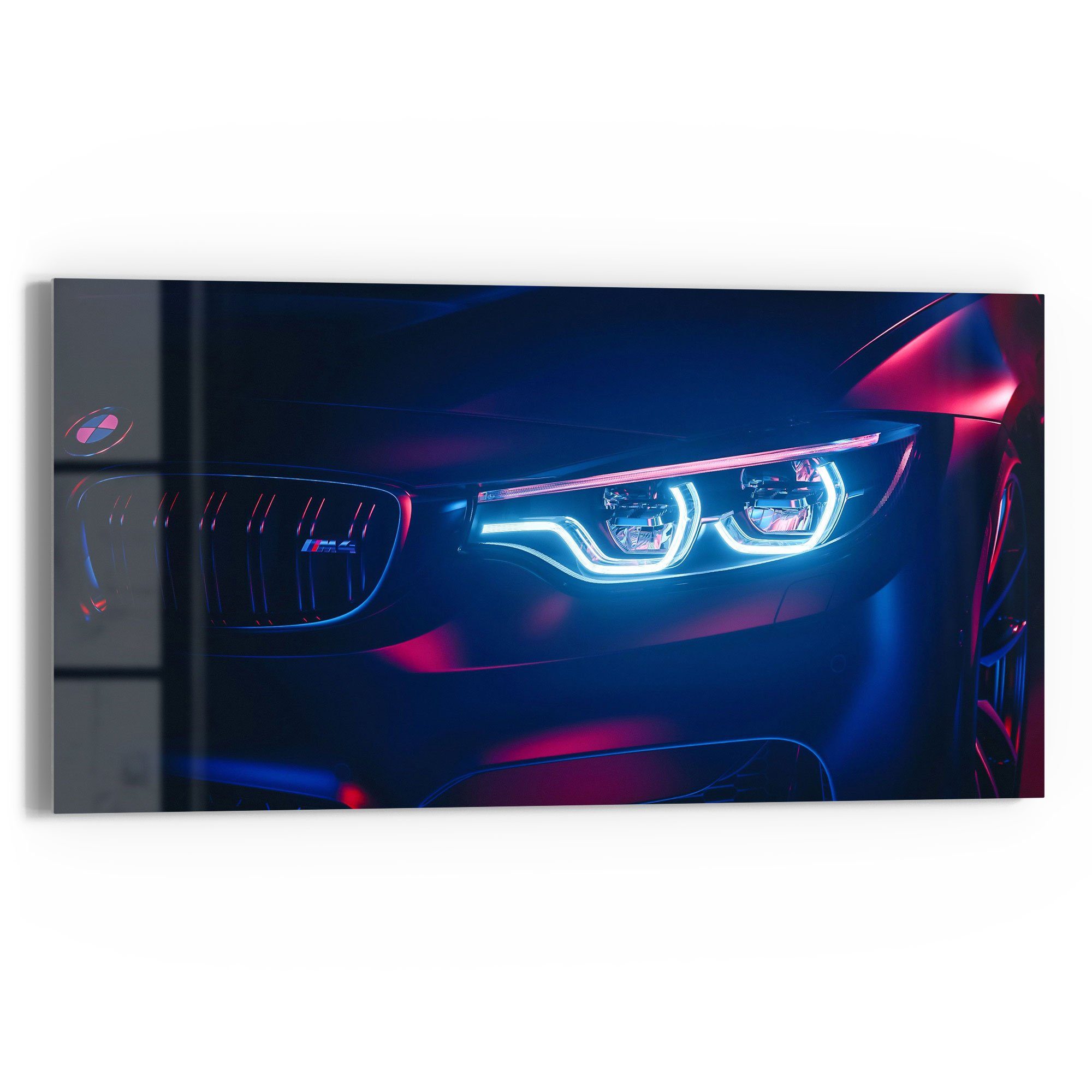 DEQORI Glasbild 'BWM Frontal Nahaufnahme', 'BWM Frontal Nahaufnahme', Glas Wandbild Bild ...