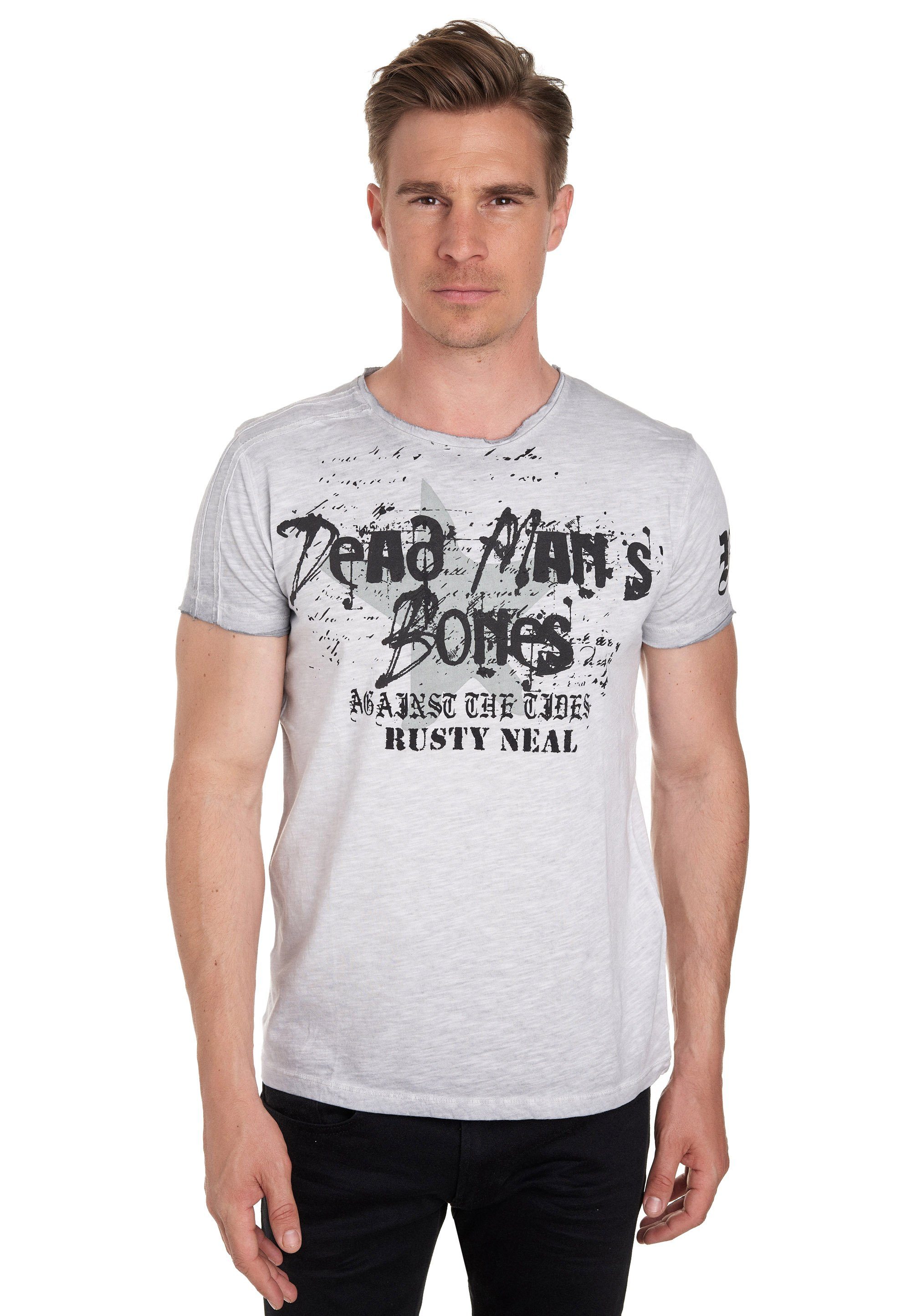 Rusty Neal T-Shirt mit coolem Frontprint, Besonders bequem durch ...