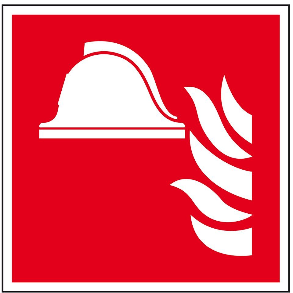 König Werbeanlagen Hinweisschild Brandschutzschild Brandbekämpfung, ASR/ISO, Folie, selbstkl ...