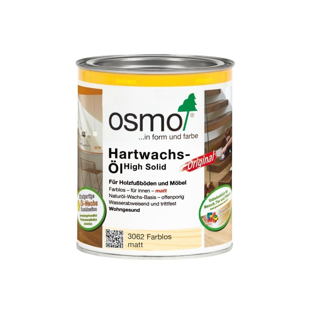 Osmo Hartholzöl Osmo Hartwachs-Öl Original 750 ml farblos matt, resistent gegen Kaffee, Wein und ...