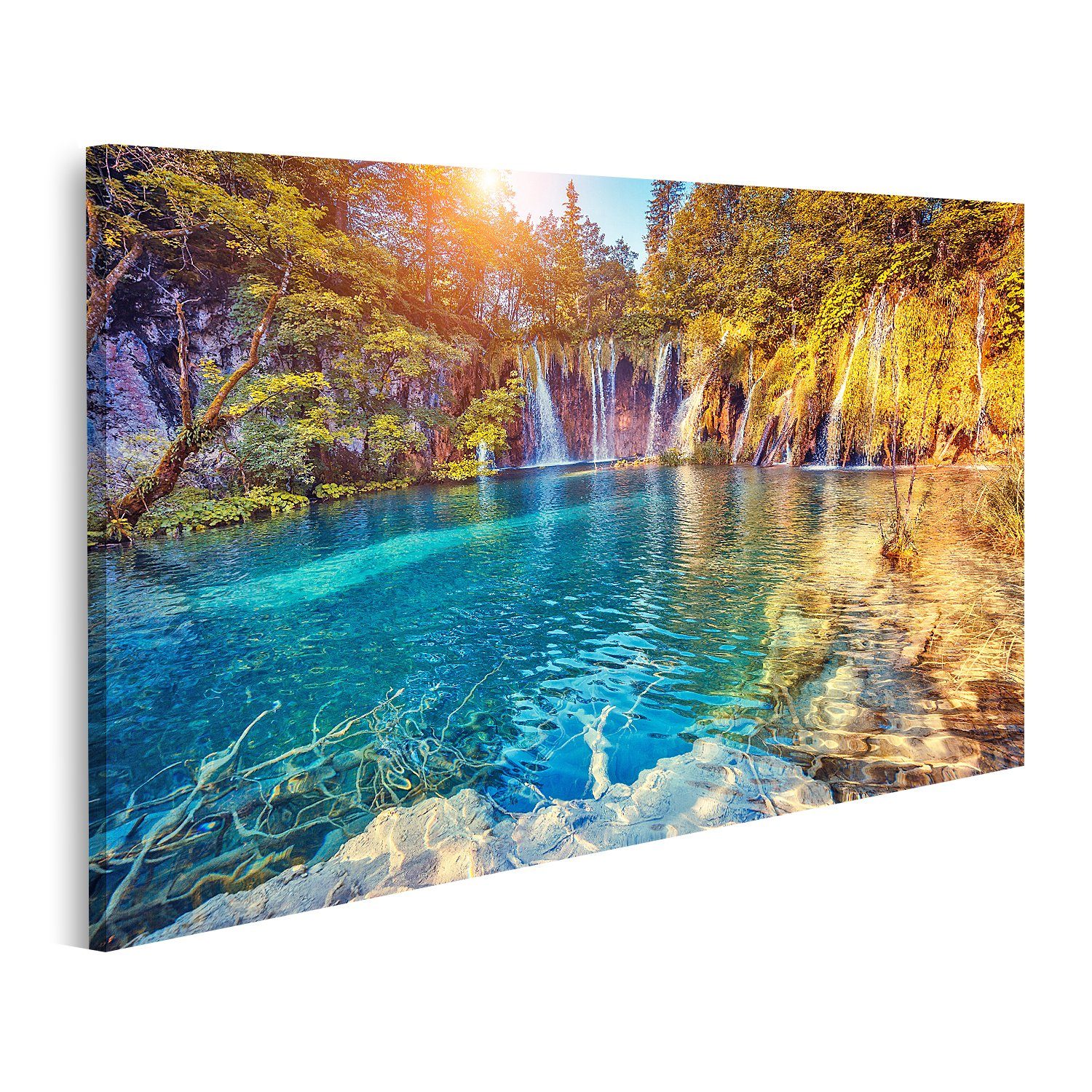 islandburner Leinwandbild Bild auf Leinwand Plitvicer Seen Nationalpark Majestätische Aussicht T