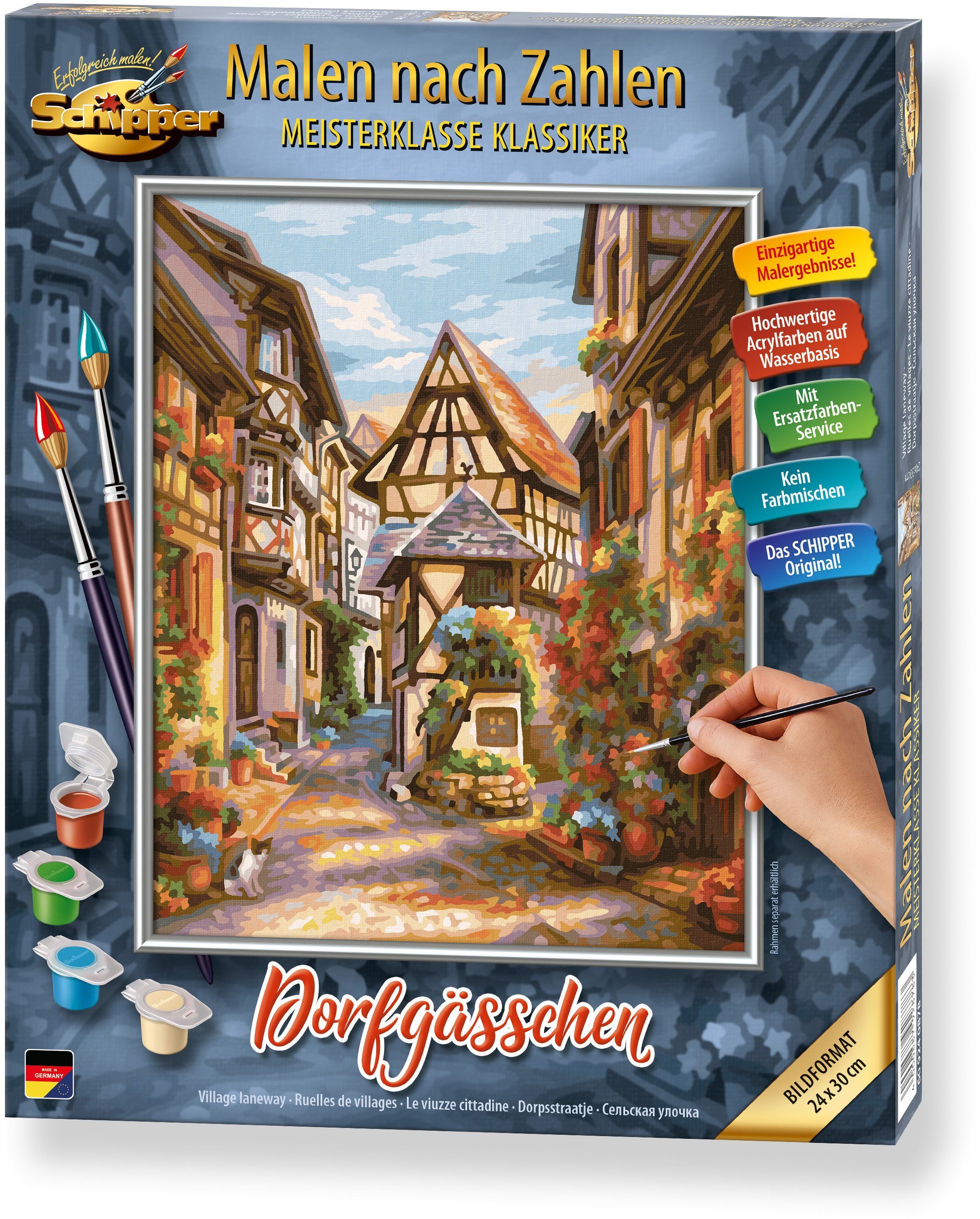 Schipper Malen nach Zahlen Meisterklasse Klassiker - Dorfgässchen, Made in Germany, Mit ...