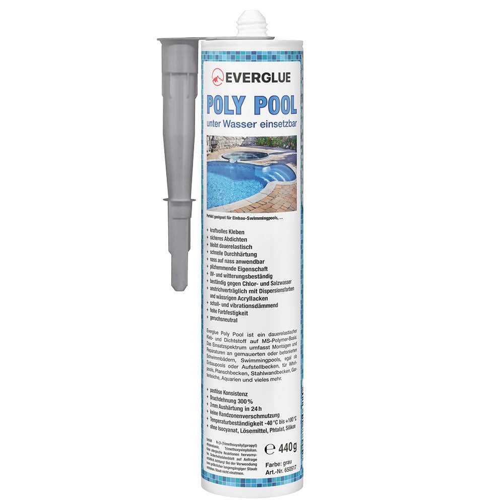 Everglue Montagekleber Everglue Poly Pool 1K MS Polymer Poolkleber UV ...