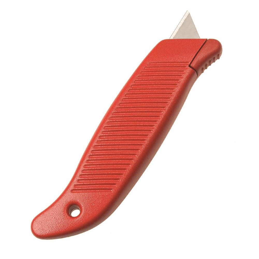 mako Cuttermesser Bodenlegermesser, Zink-Druckguss-Gehäuse, Rot, Teppichmesser