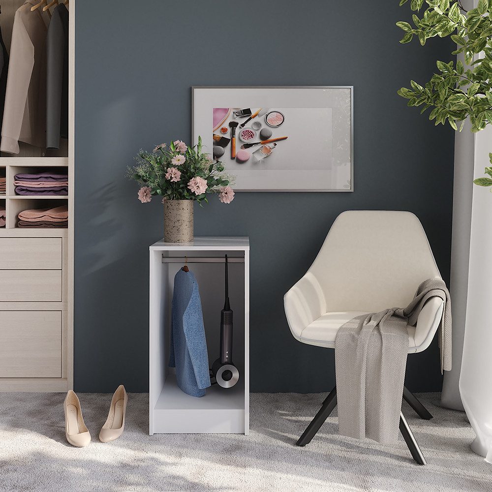 Vicco Highboard Sherry, Weiß, 40.2 x 76.2 cm mit Containerdeckel ...