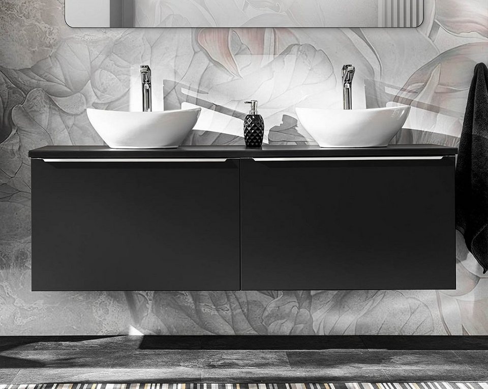 Einfachgutemoebel Waschtisch Set Badezimmer Doppel Waschplatz Noirette