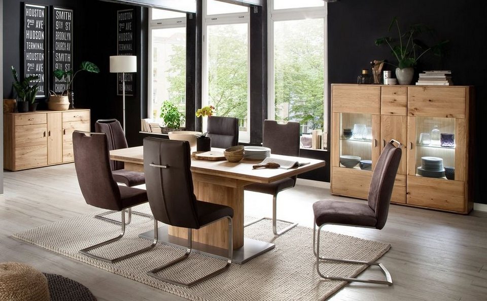 Expendio Wohnzimmer Set Renzo 41 Spar Set 3 St Balkeneiche Bianco