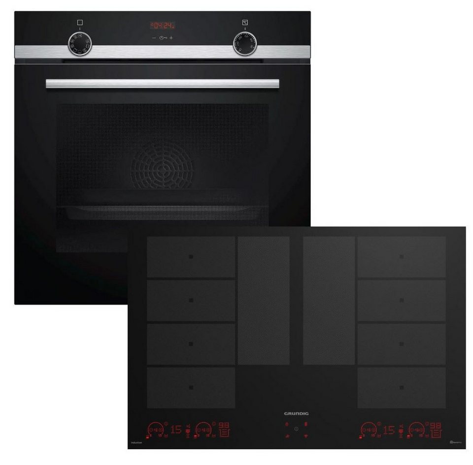 Siemens Backofen Set Ecoclean Mit Grundig Induktionskochfeld Booster