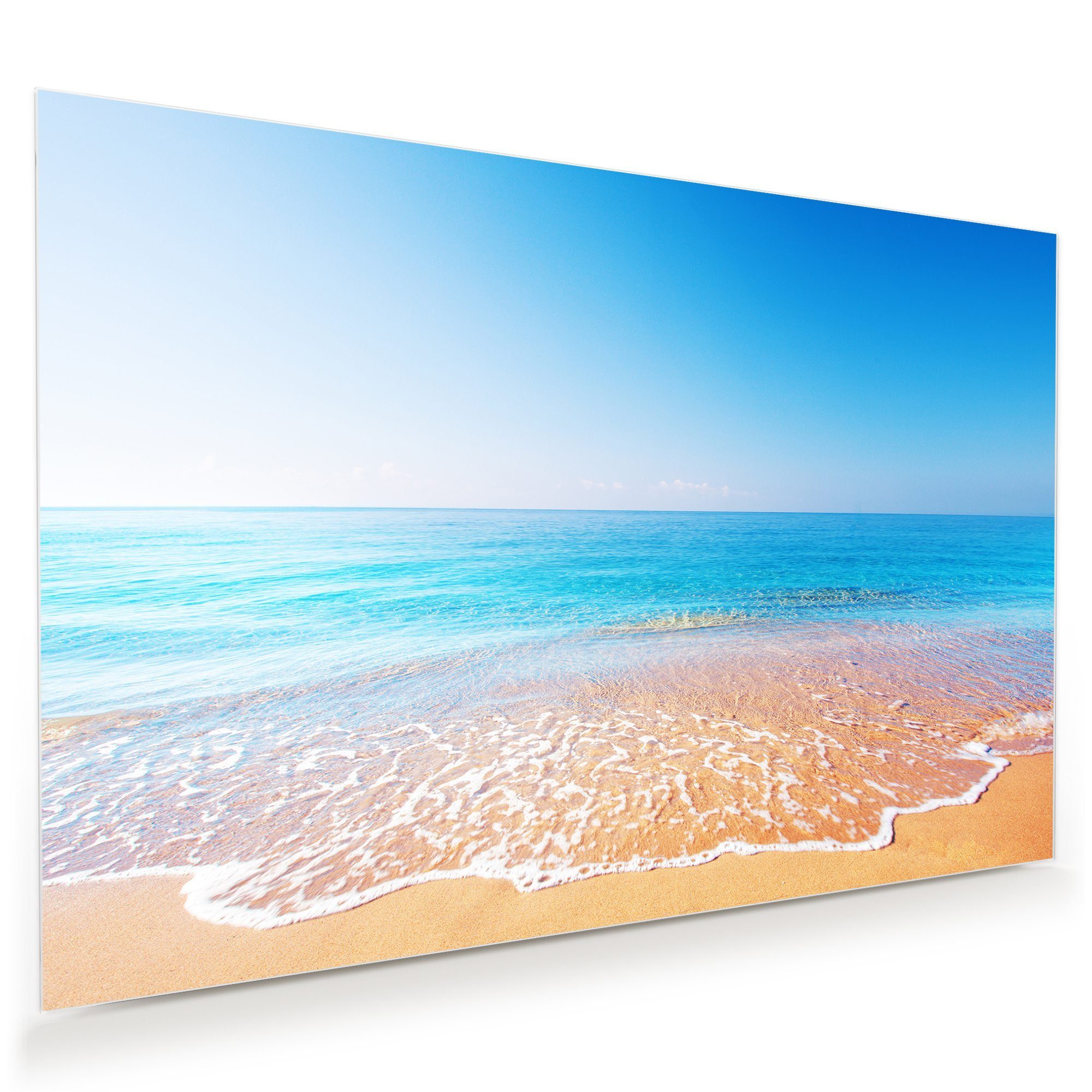 Primedeco Glasbild Wandbild Strand und tropisches Meer mit Aufhängung, Natur