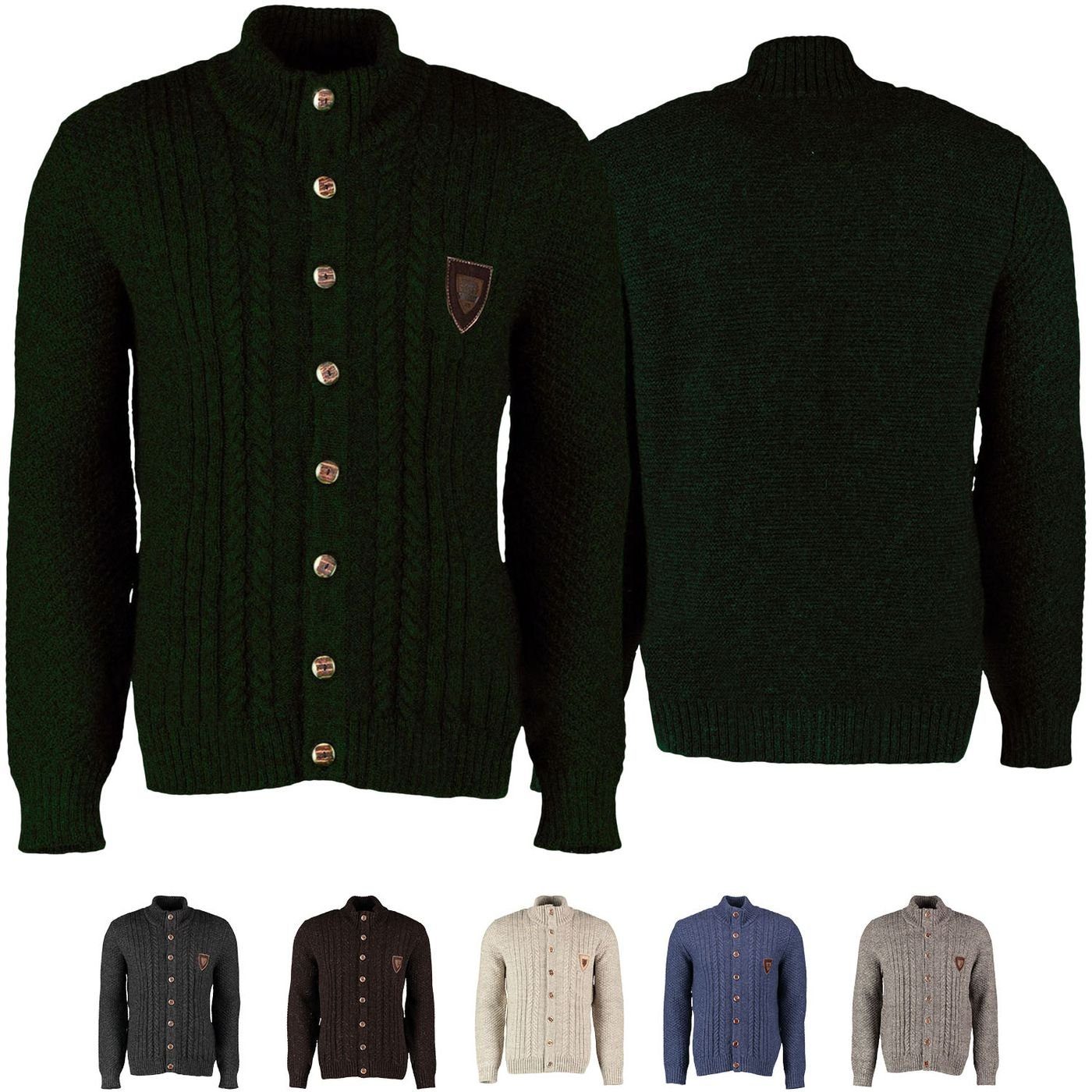 German Wear Trachtenjanker OP4 Strickjacke Trachten Schurwolle Strick ...