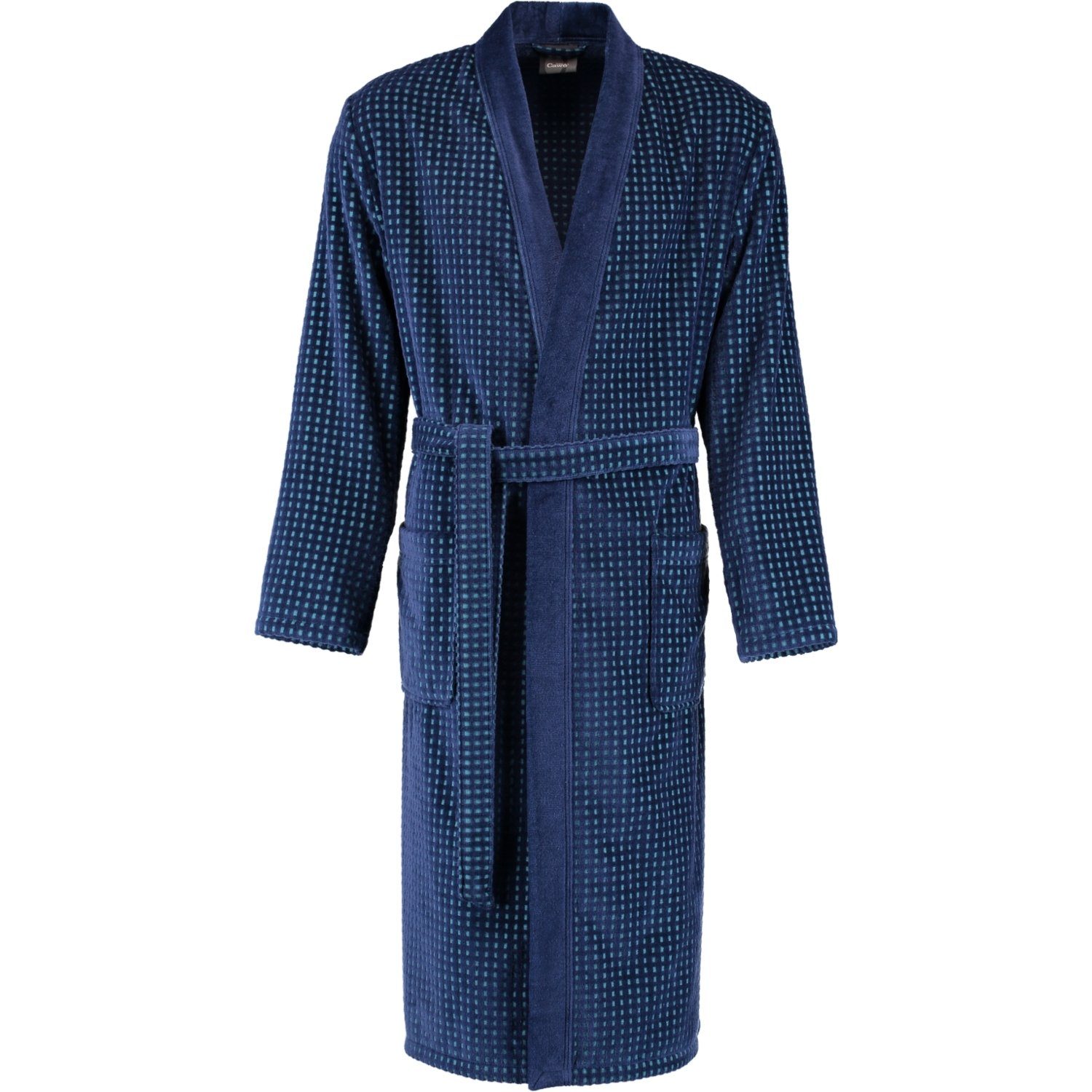 Cawö Herrenbademantel Hoch Tief Velours 6511 Kimono Velours Kimono