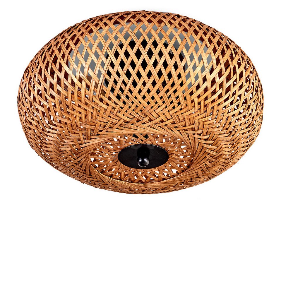 Hofstein Deckenleuchte Moderne Deckenlampe Aus Metallbambusholz In