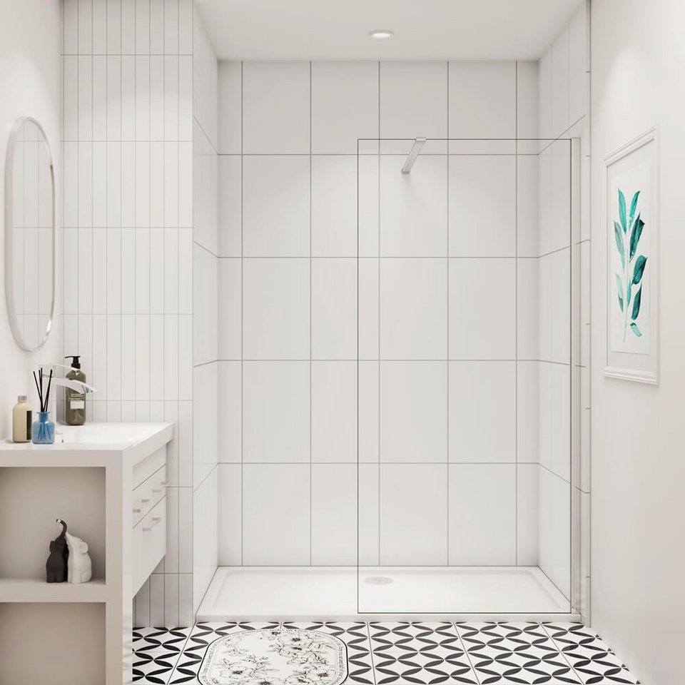 Duschspa Duschwand 185cm 6mm Nano Glas Seitenwand Walk In