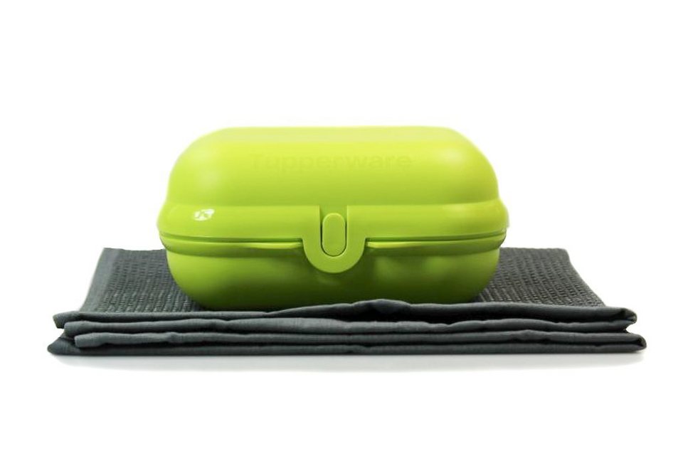 Tupperware Back Set Twin Limette Brotdose Größe 3 Glastuch