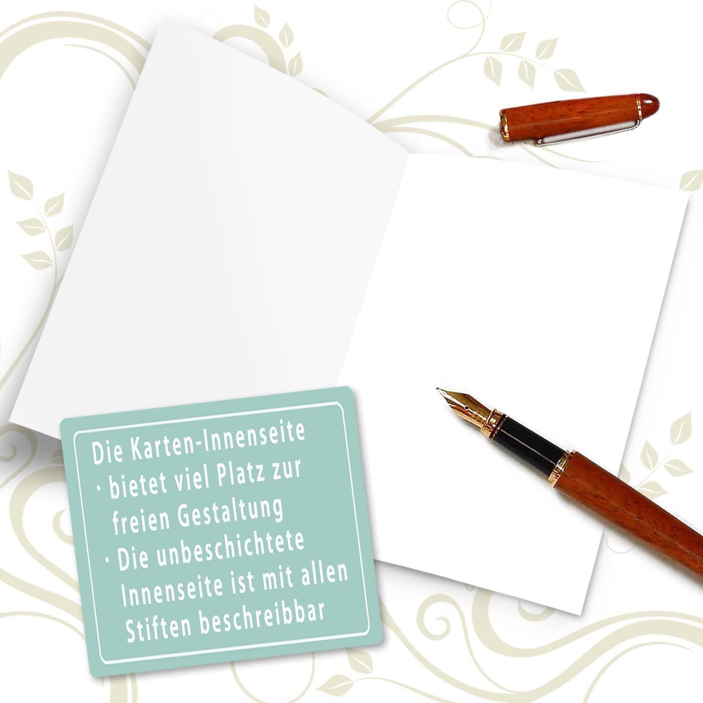 LifeDesign Beileidskarte Trauerkarten-Set DIN A6 5er inkl. Umschläge C6 ...