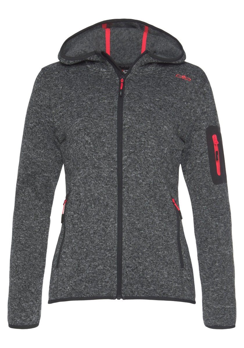 Cmp Winterjacke Cmp Damen Strickfleecejacke Mit Kapuze 3h19826 33u
