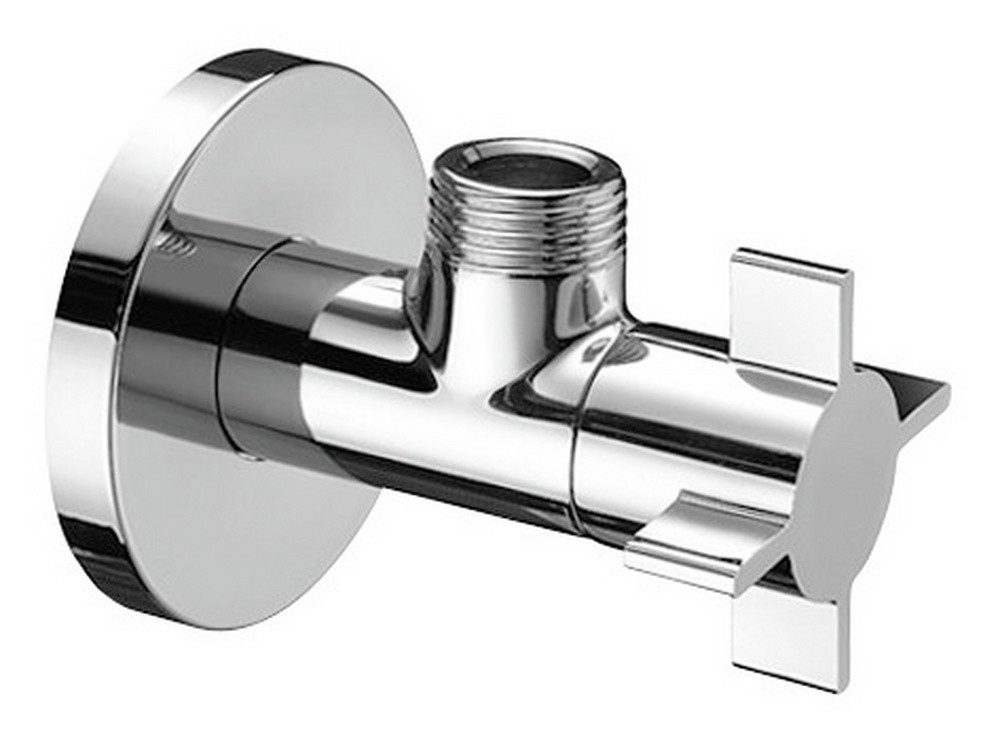 Schell Eckventil 4Wing, Design mit Regulierfunktion 1/2 AG x 1/2 AG Chrom