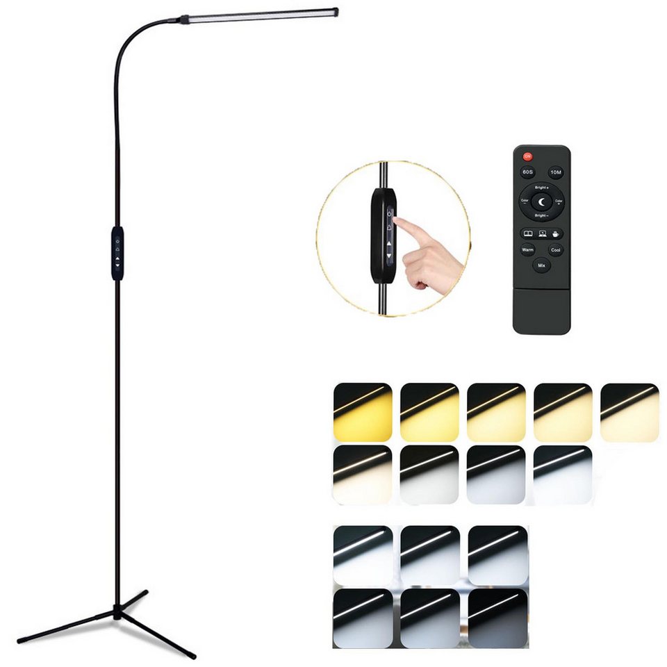 Mupoo Led Stehlampe 12w Led Leselampe Dimmbar Led Standleuchten Mit