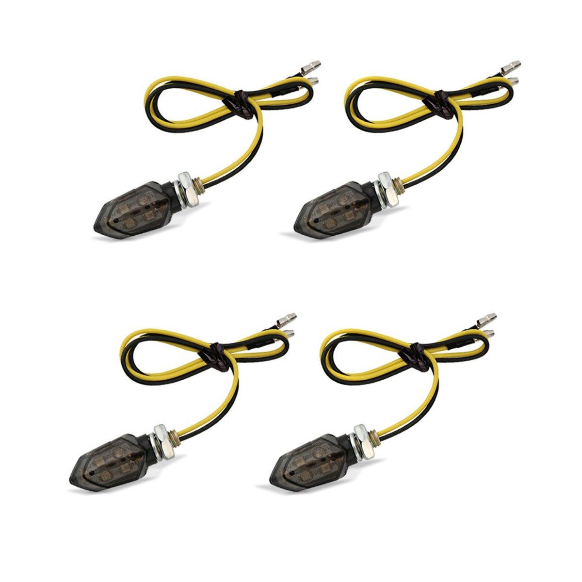 Lumitecs Blinker 4x LED Blinker Motorrad # KP8 mit E-Prüfzeichen getönt