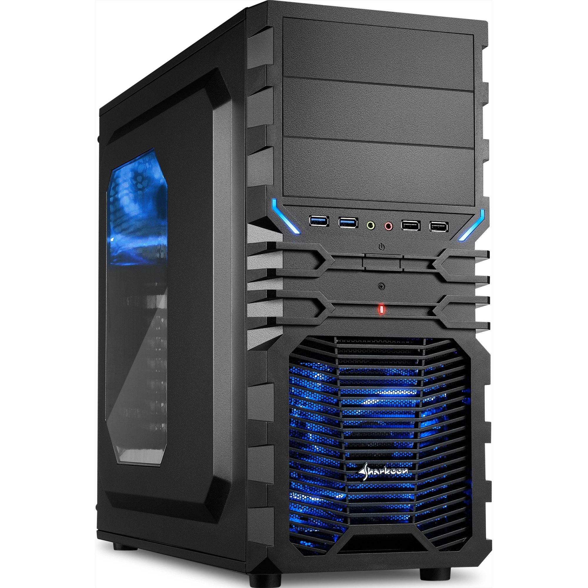 Sharkoon PC-Gehäuse »VG4-W BLUE, Window-Kit« | OTTO
