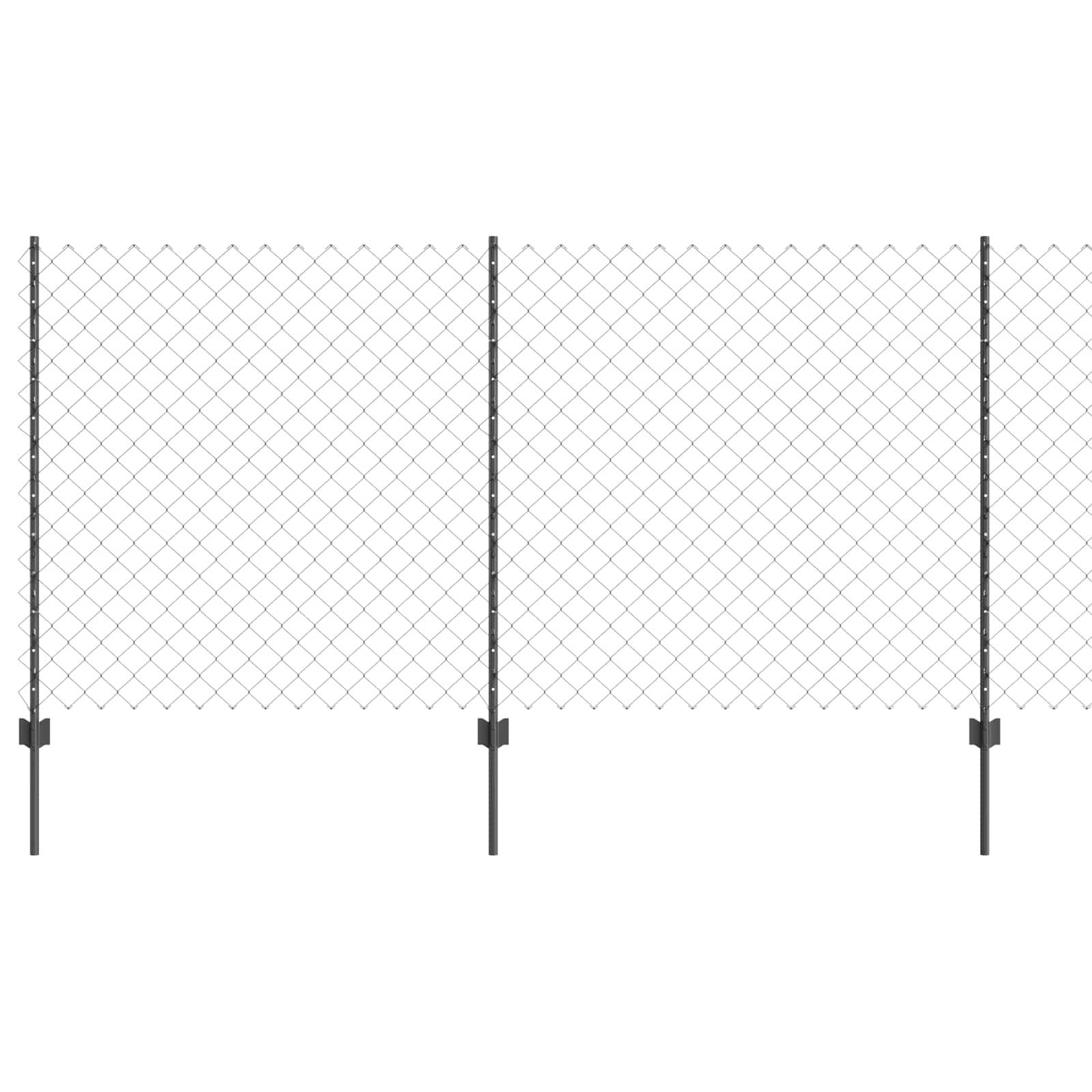 vidaXL Gartenzaun Kettenzaun mit Pfosten 25 x 1,2 m (B x H), (1-St), Zaun