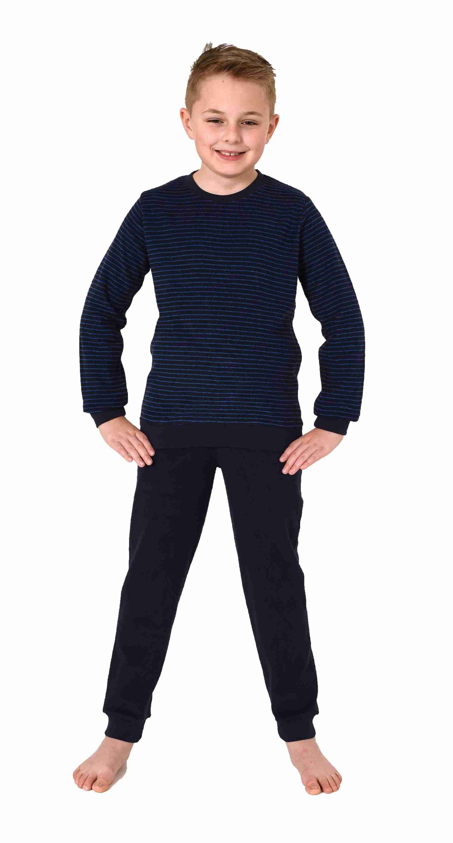 Normann Pyjama Kuscheliger Jungen Langarm Frottee Schlafanzug Pyjama