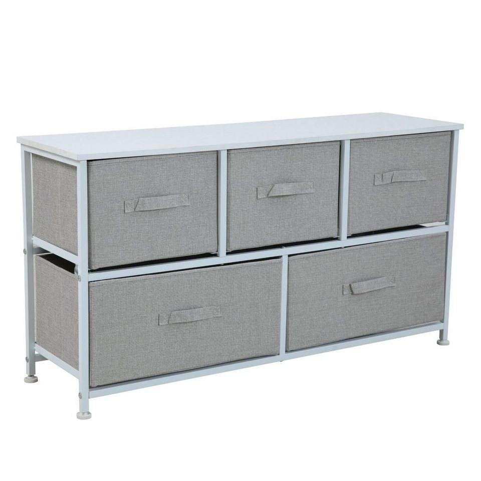 Svita Sideboard Taro Metallrahmen Stoffschubladen Stoff Kommode