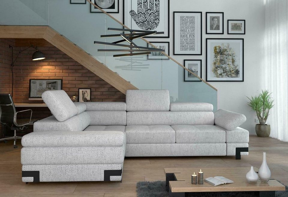Jvmoebel Ecksofa Ecksofa L Form Couch Wohnlandschaft Garnitur Design