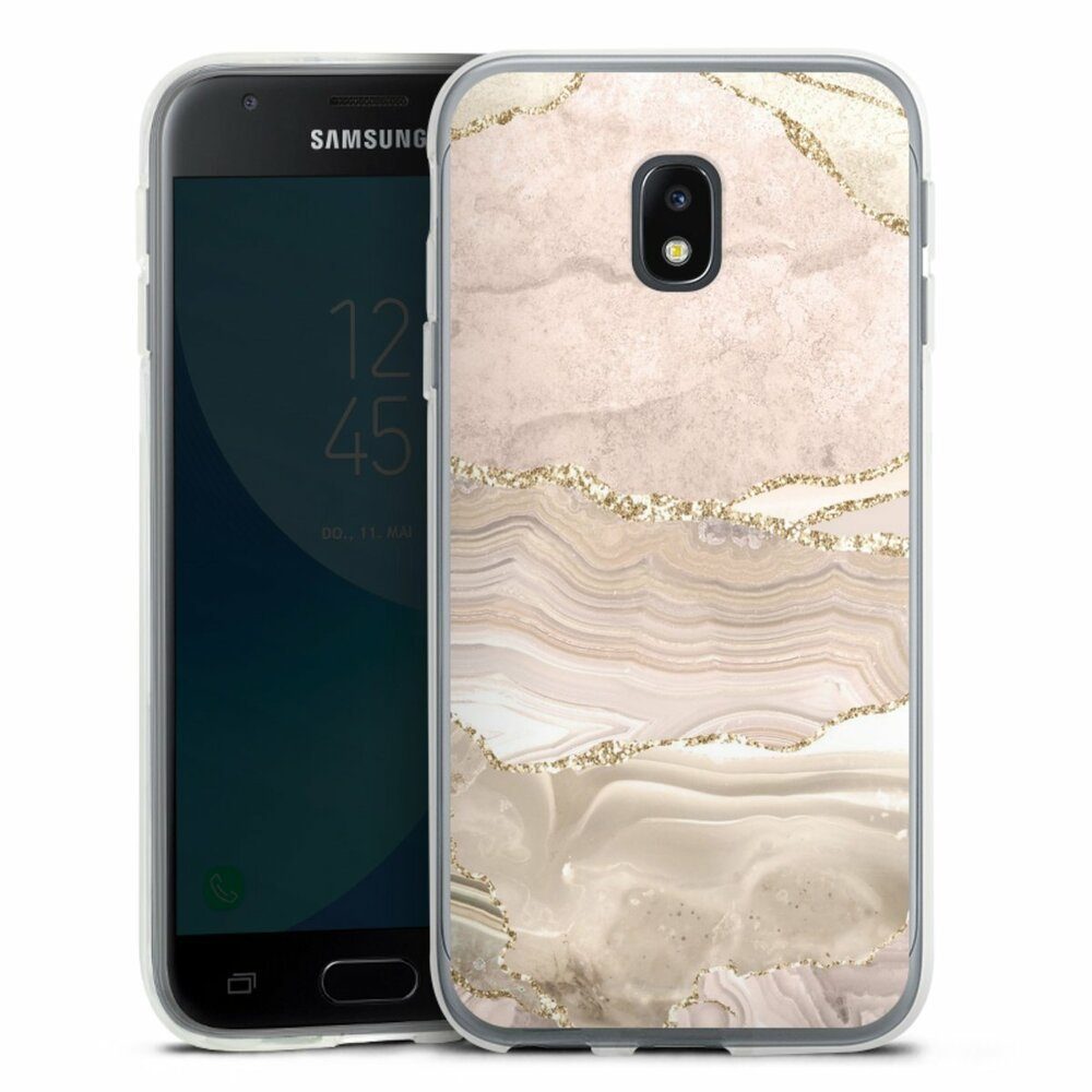 DeinDesign Handyhülle Glitzer Look Marmor Utart Rose Marble Dream Golden Stripes, Samsung Galaxy ...