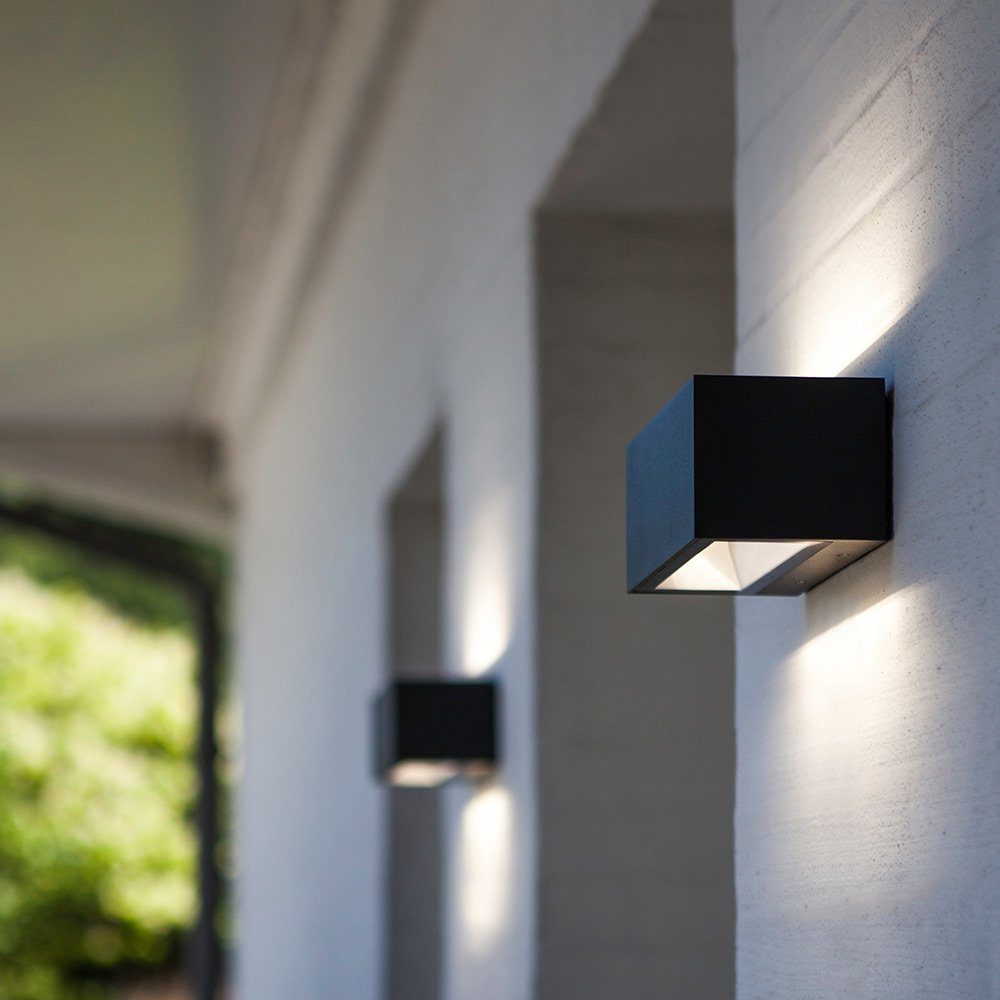 Lutec Led Außen Wandleuchte Led Gemini Ip54 Anthrazit Online Kaufen