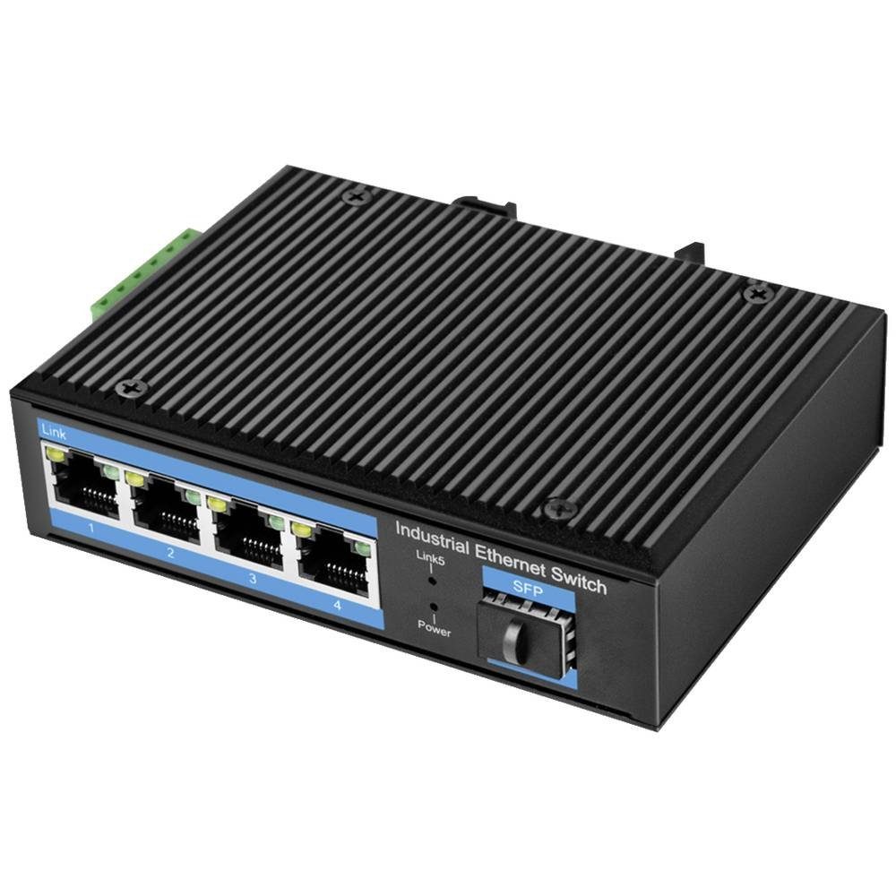 LogiLink Netzwerk-Switch, Industrie Switch, 4-Port 10/100/1000Base-TX ...