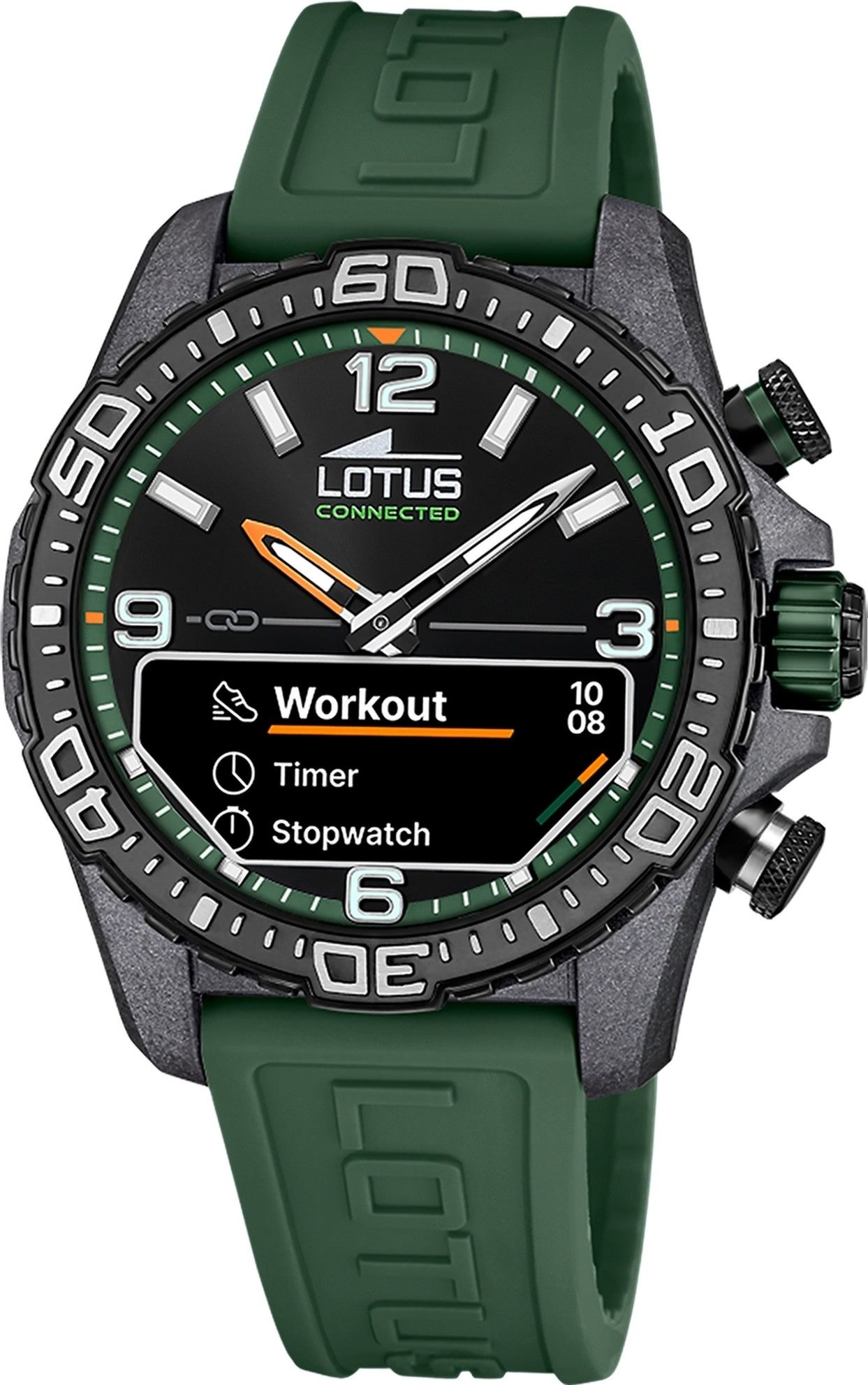 Lotus Multifunktionsuhr Lotus Herrenuhr Kunststoff Grün Lotus, (Multifunktionsuhr), Herren ...
