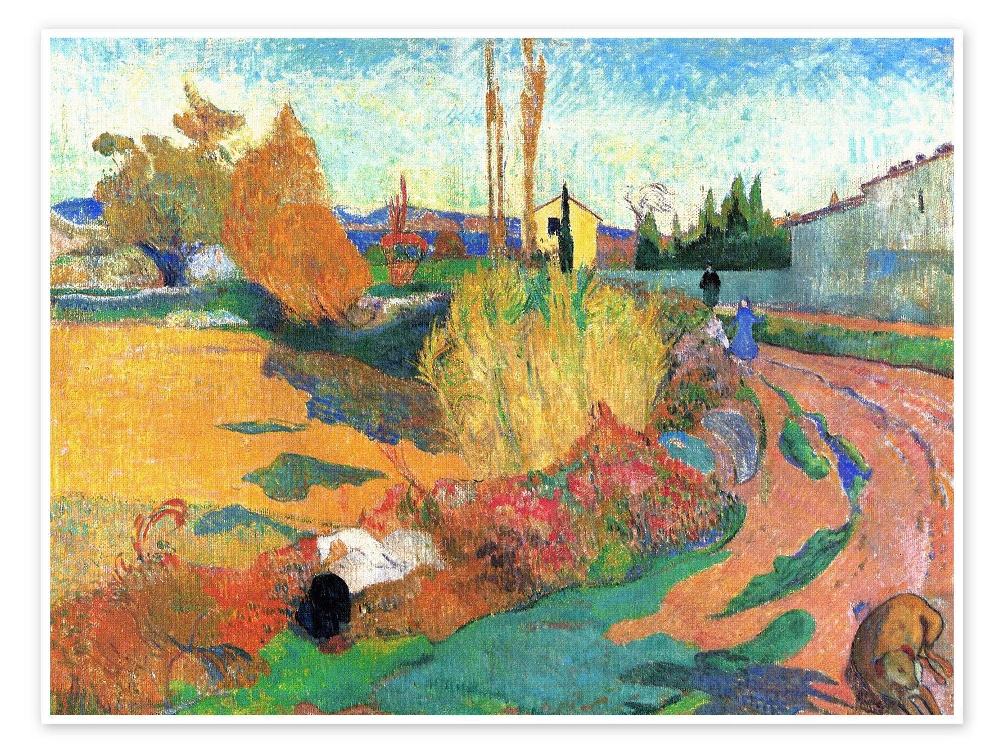 Posterlounge Poster Paul Gauguin Landschaft Bei Arles Mediterran Malerei