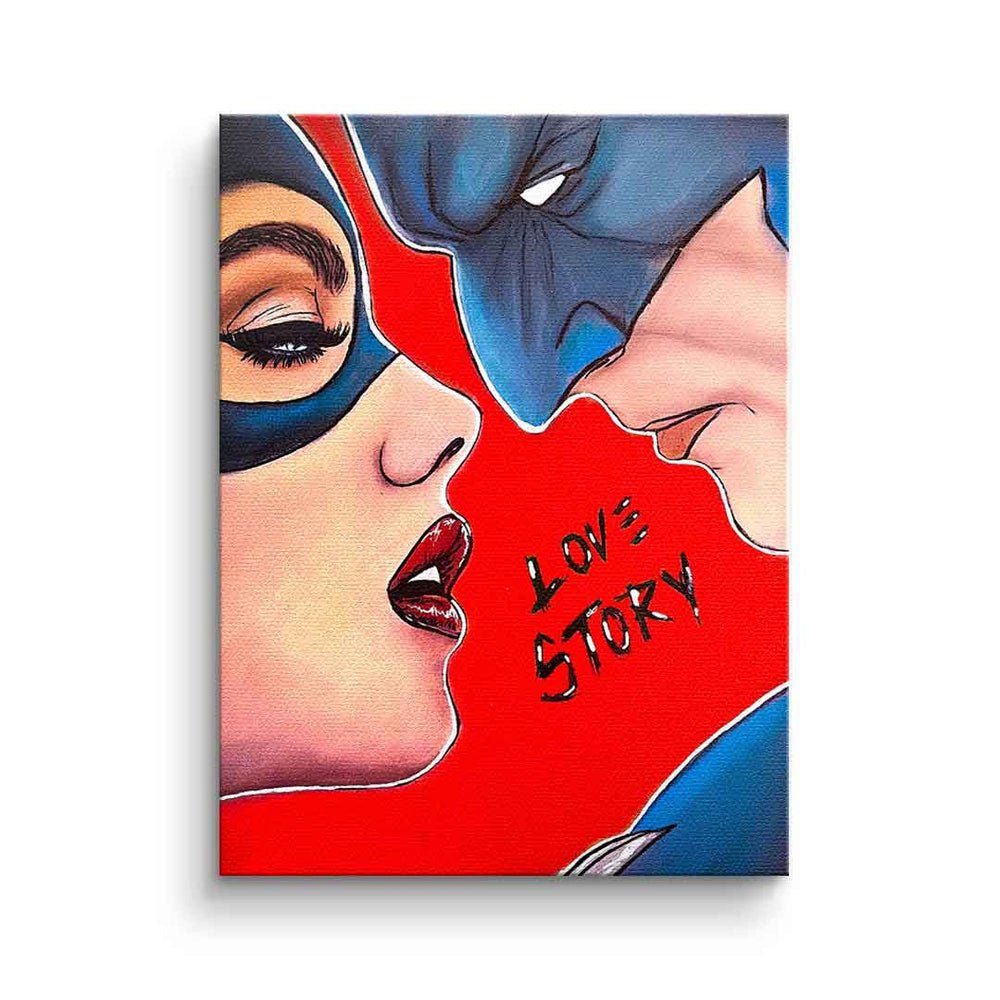 Dotcomcanvas® Leinwandbild Love Story Leinwandbild Love Story Batman