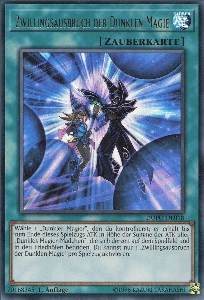 Recollectibles Sammelkarte Yugioh Zwillingsausbruch Der Dunklen Magie