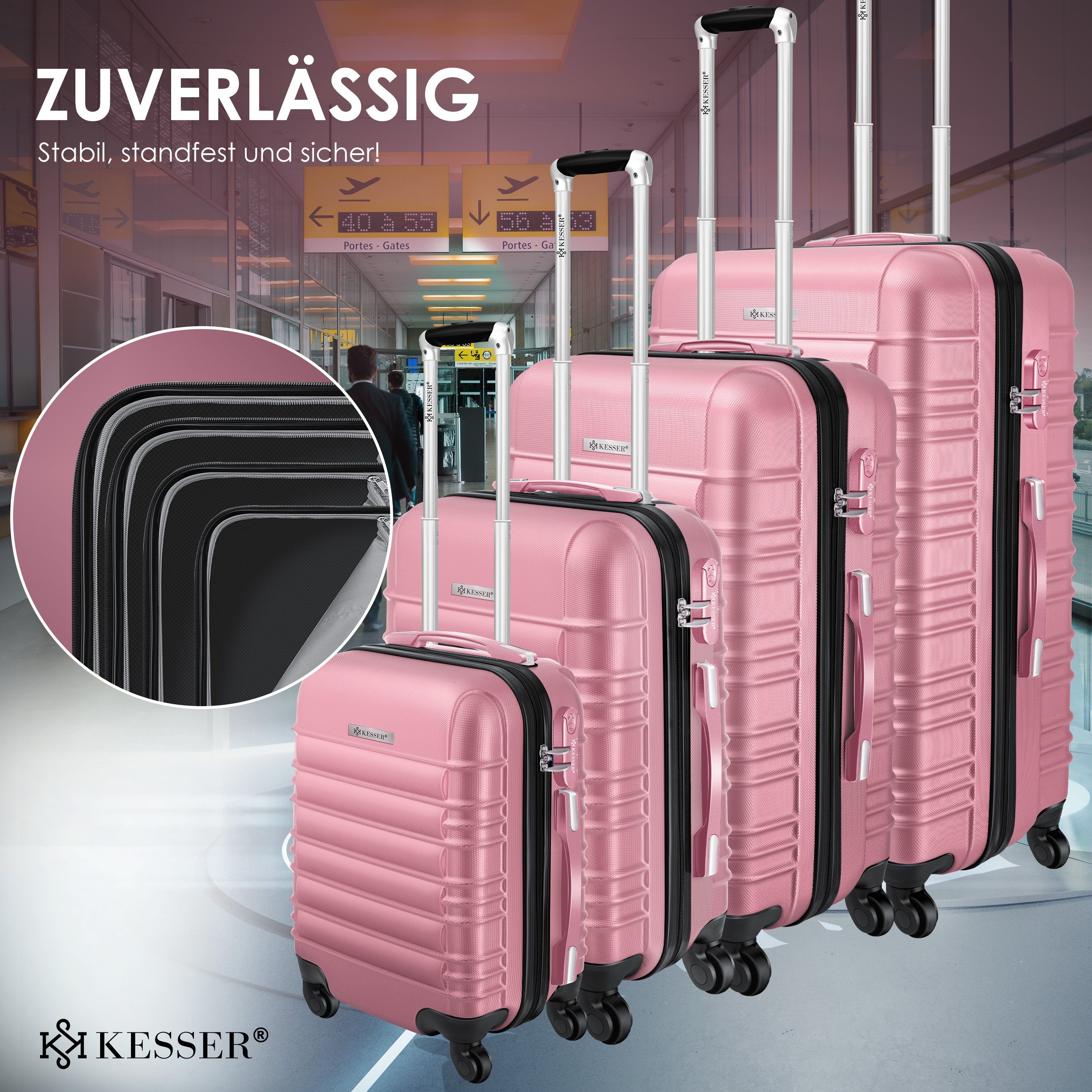 KESSER Kofferset, 4 Rollen, (4 tlg), 4tlg. Hartschalenkofferset ...