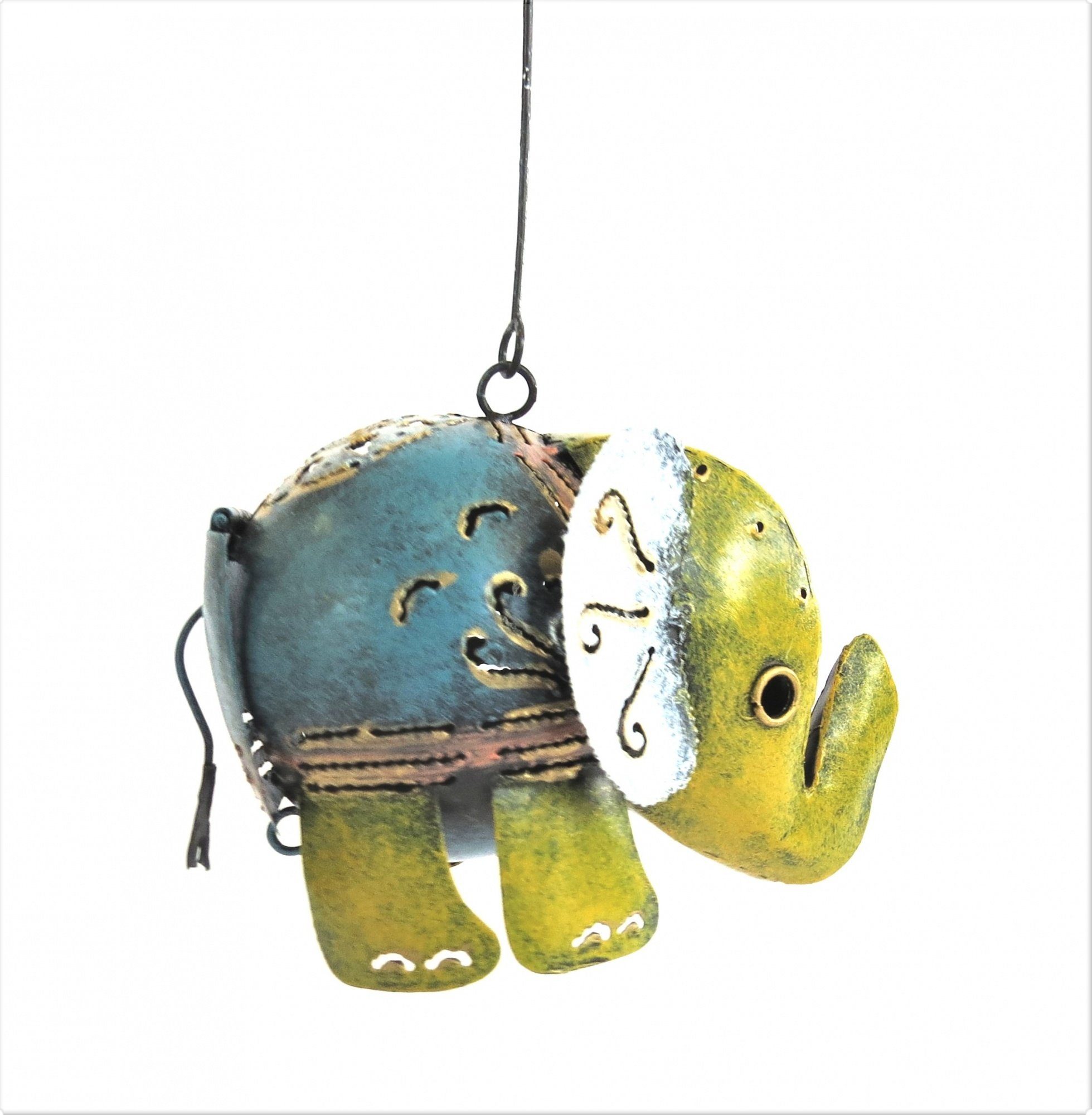 Various Teelichthalter Teelicht Hänger Halter Elefant Metall Bunt