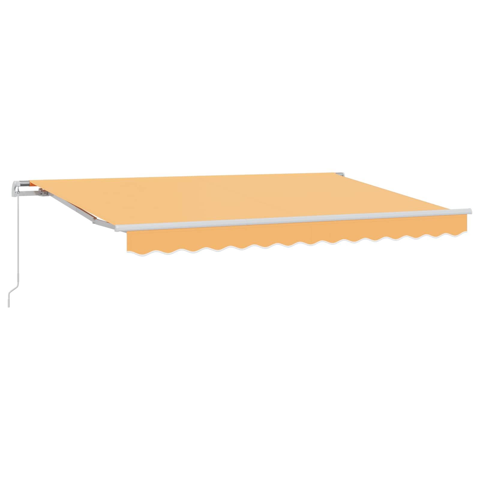 vidaXL Markise Ausziehbare Markise Sand 500 x 300 cm Polyester und ...