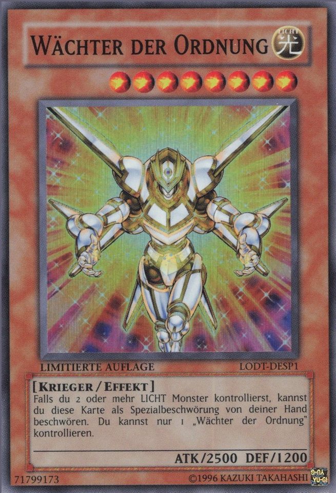 Recollectibles Sammelkarte Yugioh Karte Wächter Der Ordnung V 2